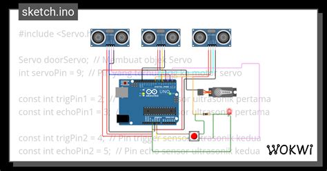 Pintu Otomatis Wokwi Esp32 Stm32 Arduino Simulator
