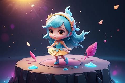 Very Detailed Tiny Cute Dancer Cinematic Lighting Effect Premium Ai