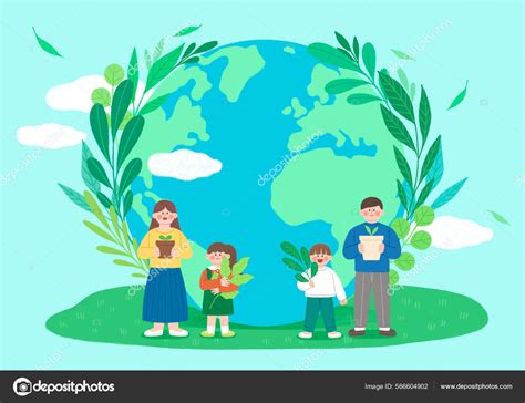 Environment Protection Vector Illustration Background Concept Stock