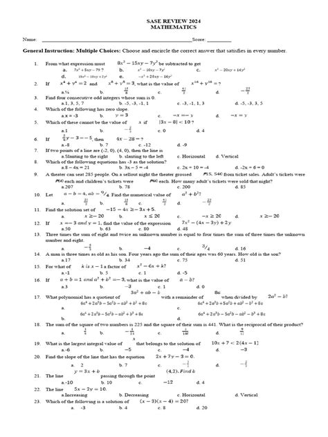 Sase Review 2024 Part 2 Pdf
