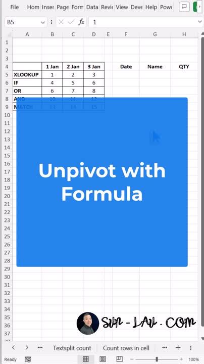 Excel Unpivot With Formula Victor Parengkuan