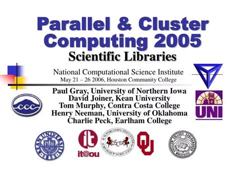 Ppt Parallel And Cluster Computing 2005 Scientific Libraries Powerpoint