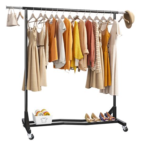 Rebrilliant Masen Metal Garment Rack Freestanding Clothes Hanging Rack