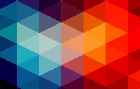 Colourful Abstract Gradienttriangles Custom Print Mural Dna Wallpaper
