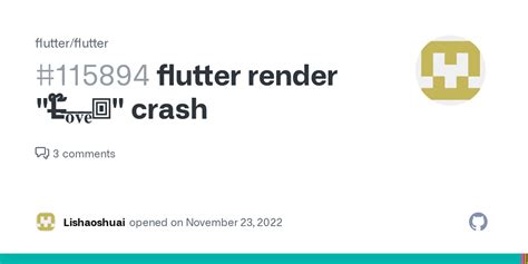 Flutter Render L̶໊ₒ̶ᵥ̶ₑ̶ᩚ Crash · Issue 115894 · Flutterflutter