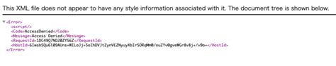 【s3のアクセス権限】this Xml File Does Not Appear To Have Any Style Information
