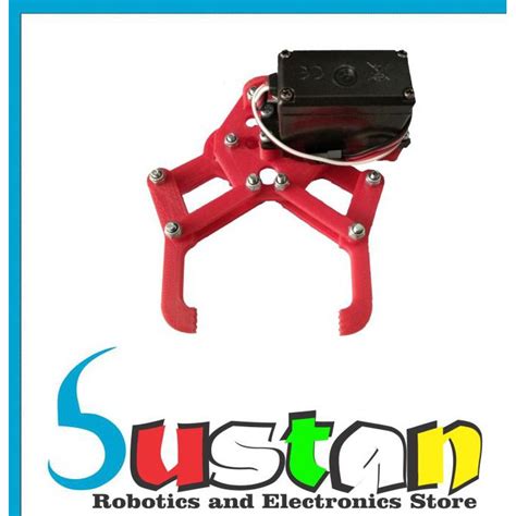 Jual Robot Arm Gripper Clamp Claw 3d Printing Mount Lengan Jepit For Servo Putih Bust4n7 Murah