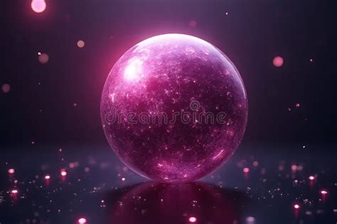 Dynamic Cosmic Sphere Abstract Universe Digital Art Enigmatic Space Close Up View Fantasy Stock