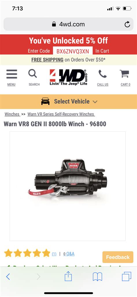 Warn Vr8 Gen Ii 8000lb Winch 96800 Ih8mud Forum