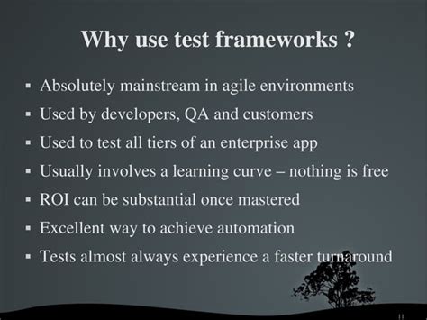 Agile Java Testing With Open Source Frameworks Ppt