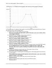 D T V T Graphs Groups Docx Who Loves Them Graphs Bianca Aguirre AP Physics Distance