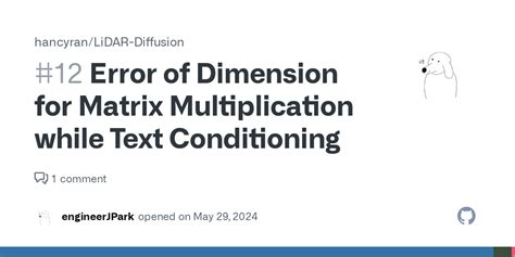 Error Of Dimension For Matrix Multiplication While Text Conditioning