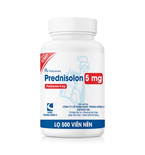 Prednisolon 5mg Công Ty Cổ Phần Dược Trung Ương 3