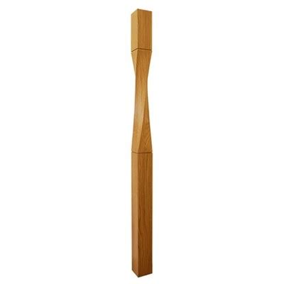 Complete Contemporary Twist Post 90 X 90 X 1490mm Pear Stairs