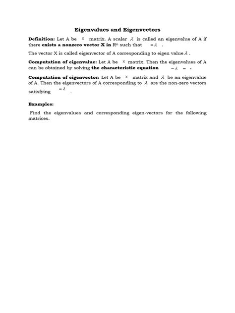 10 eigen values and eigen vectors pdf eigenvalues and eigenvectors