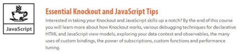 Knockout And JavaScript Tips