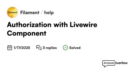 authorization with livewire component filament