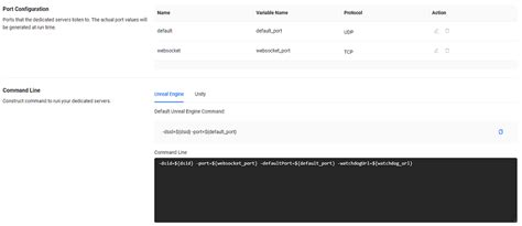 Using Tcp Websocket Port Configuration For A Fleet General Accelbyte