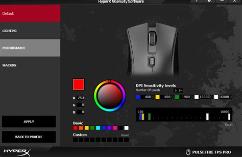 HyperX Pulsefire FPS Pro Review - Software & Lighting | TechPowerUp