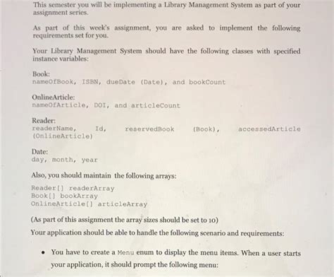 solved this semester you will be implementing a library