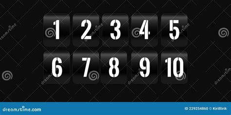 Flip Numbers Font For Time Counter Information Page Analog Countdown Font Vintage Symbols Time