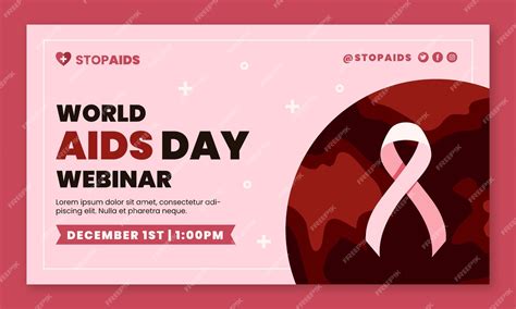 Free Vector World Aids Day Webinar Template