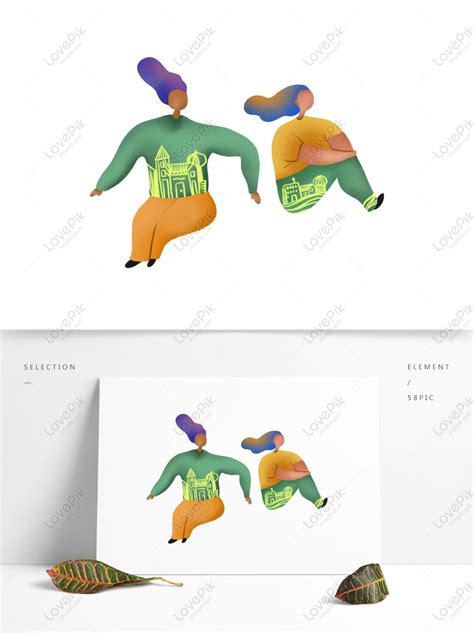 과장된 커플 Png 일러스트 및 벡터 이미지 무료 다운로드 Lovepik