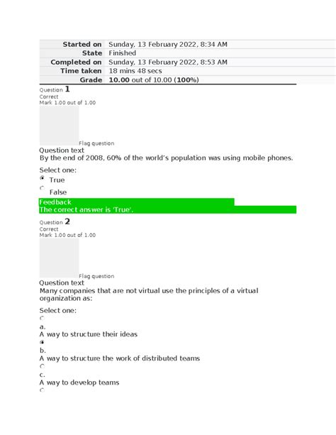 Self Quiz Unit 3 Self Quiz Unit 3 Docx Started On Sunday 13 February 2022 8 34 Am State