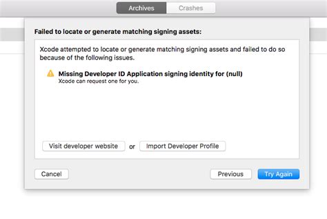 Xcode Missing Developer Id Application Signing Identity For Null