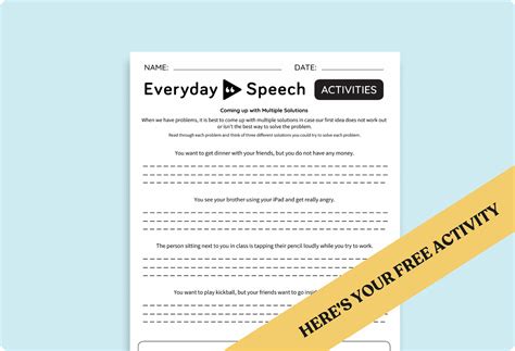 Free High School Problem Solving Activity Brainstorming Solutions