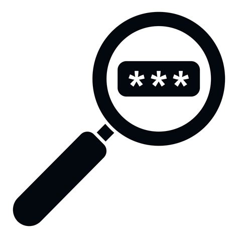 Search Password Icon Simple Vector Data Cipher 17326377 Vector Art At
