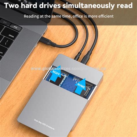 Buy Wholesale China Dual Protocol Dual Slot Nvme Ngff M 2 Ssd Enclosure Wholesale Used For Ssd