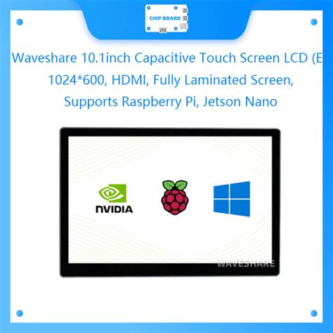 Waveshare 10 1inch Capacitive Touch Screen LCD E 1024 600 HDMI Fully Laminated Screen