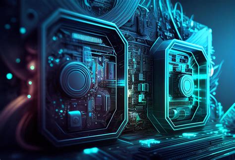Circuit Board Futuristic Technology Background Blue 3d Rendering Toned Image 22454729 Stock