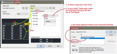 Datalink To Excel Doesnt Keep The Acad Font Style Autodesk Community