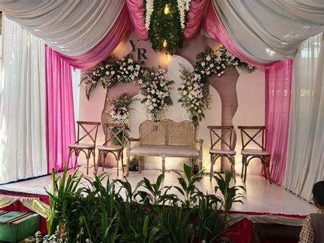 wedding background modern in java stock image image of pink tones