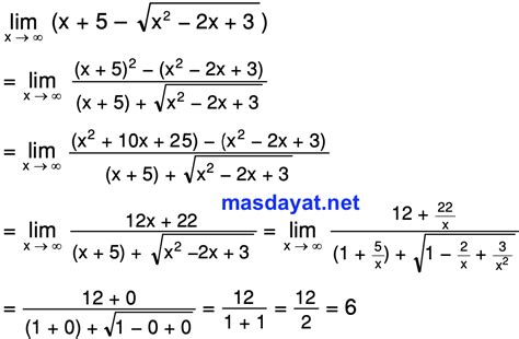 lim x→∞ x 5 √x2 2x 3 mas dayat