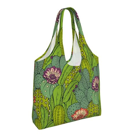 Cactus Mammillaria Peyote Opuntia Canvas Tote Pocket For Womentotes
