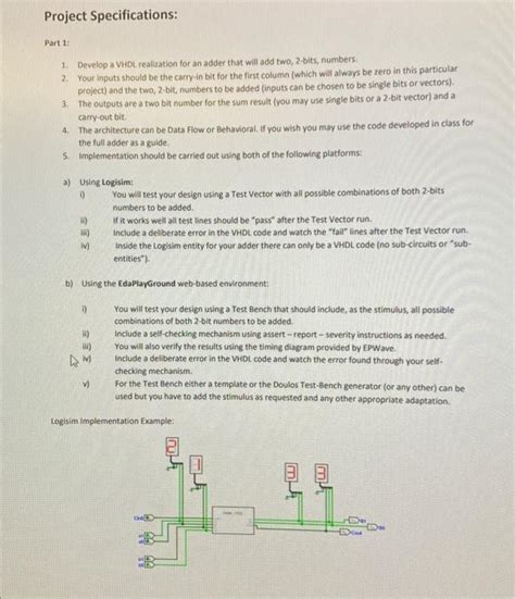 A Using Logisim I You Will Test Your Design Using Chegg