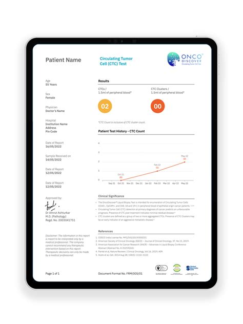 Ctc Test — Oncodiscover® Circulating Tumor Cell Test