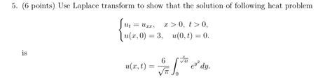 Solved Points Use Laplace Transform To Show That The Chegg