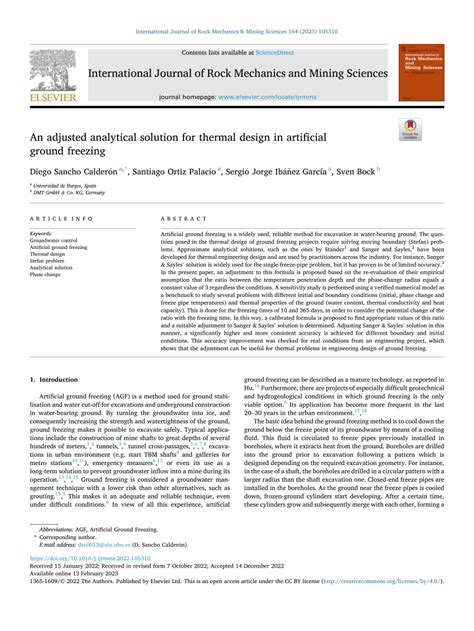 Pdf An Adjusted Analytical Solution For Thermal Design In Artificial