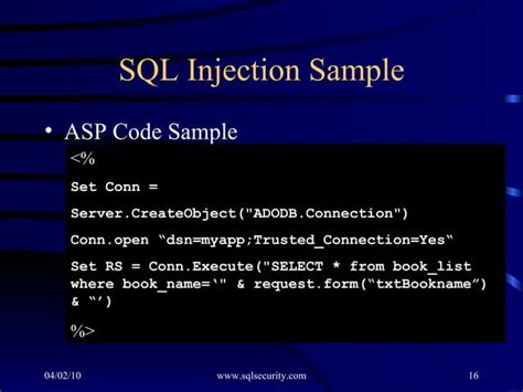 Sql Server Security Attack Ppt