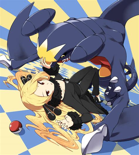 Cynthia And Garchomp Pokemon And More Drawn By Tm Hanamakisan Danbooru