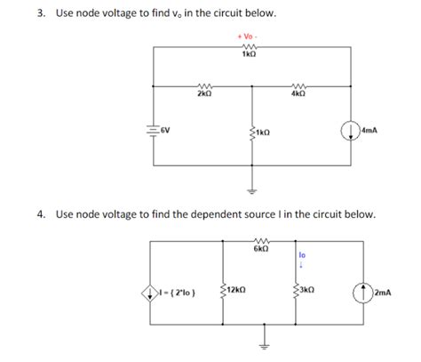 Solved 3 Use Node Voltage To Find V0 In The Circuit Below