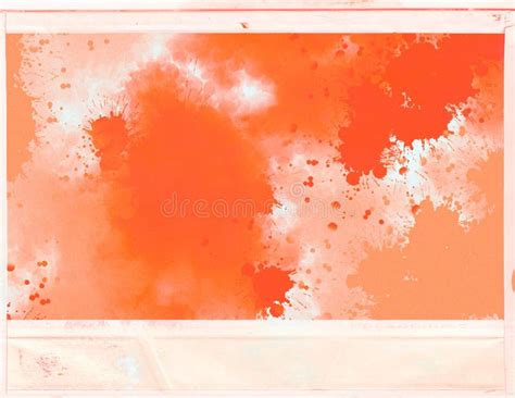 Paper Stencil With Watercolor Orange Background Stock Illustration