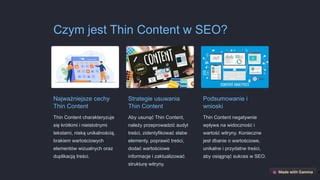 Czym jest Thin Content w SEO | PPT
