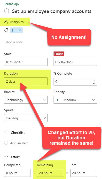 Effort Vs Duration In Project For The Web Sharepoint Maven