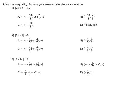 Solved Ive The Inequality Express Your Answer Using
