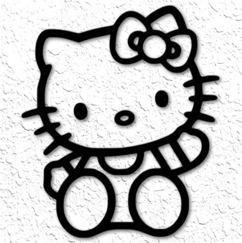 Stl File Hello Kitty Wall Art Hello Kitty Wall Decor 2d Fanart 👋 ・3d Printer Design To Download